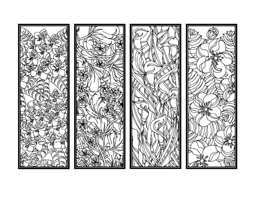 Adult Coloring Bookmark Printable Bookmark DIY Bookmarks | Printable ...