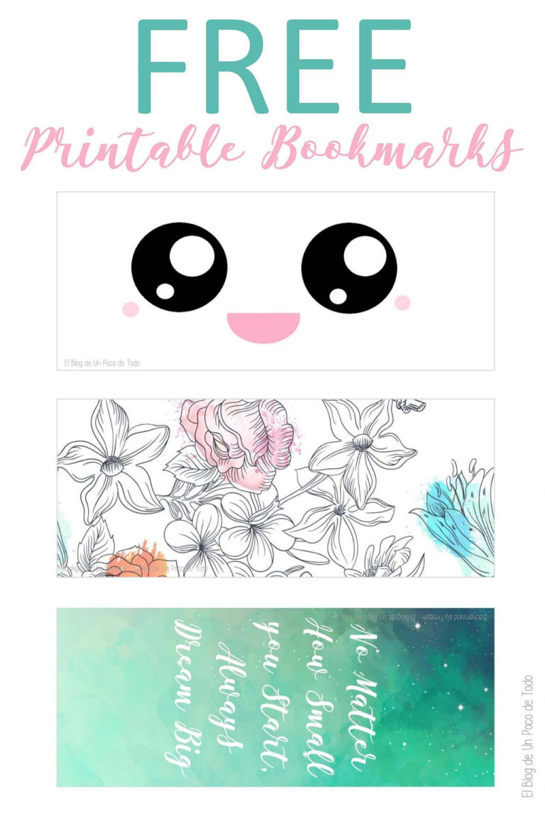 Free Printable Bookmarks Free Printable Bookmarks Printable Planner ...