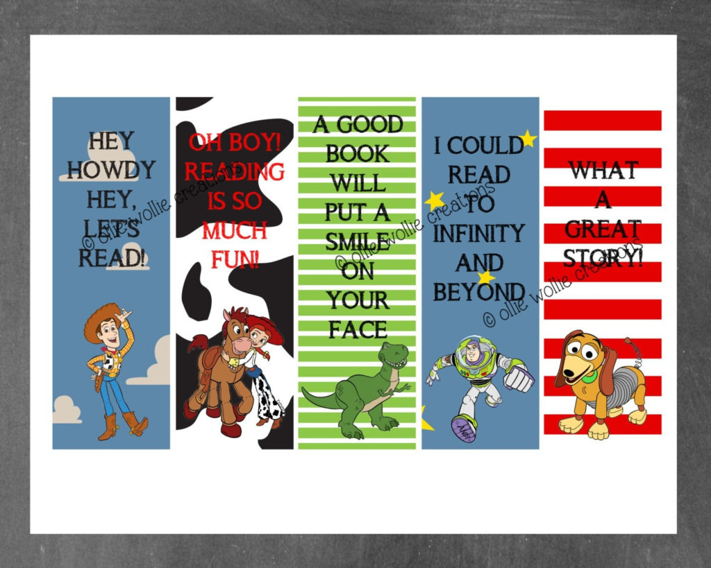 Toy Story Bookmarks | Printable Bookmarks