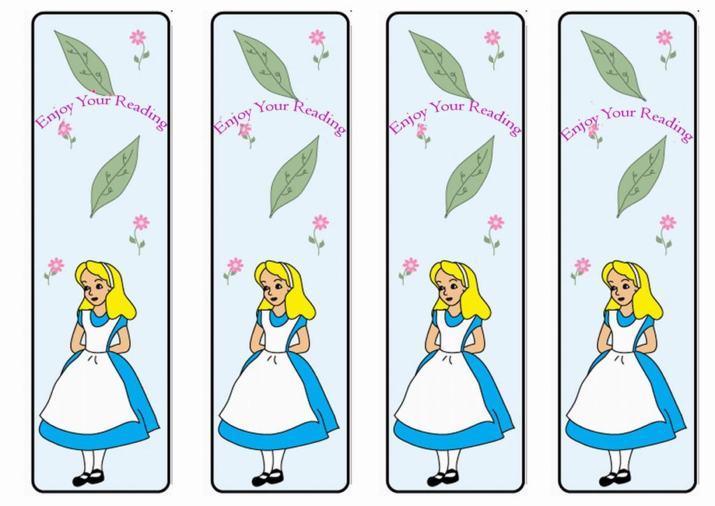 Alice In Wonderland Bookmarks Alice In Wonderland Printables ...