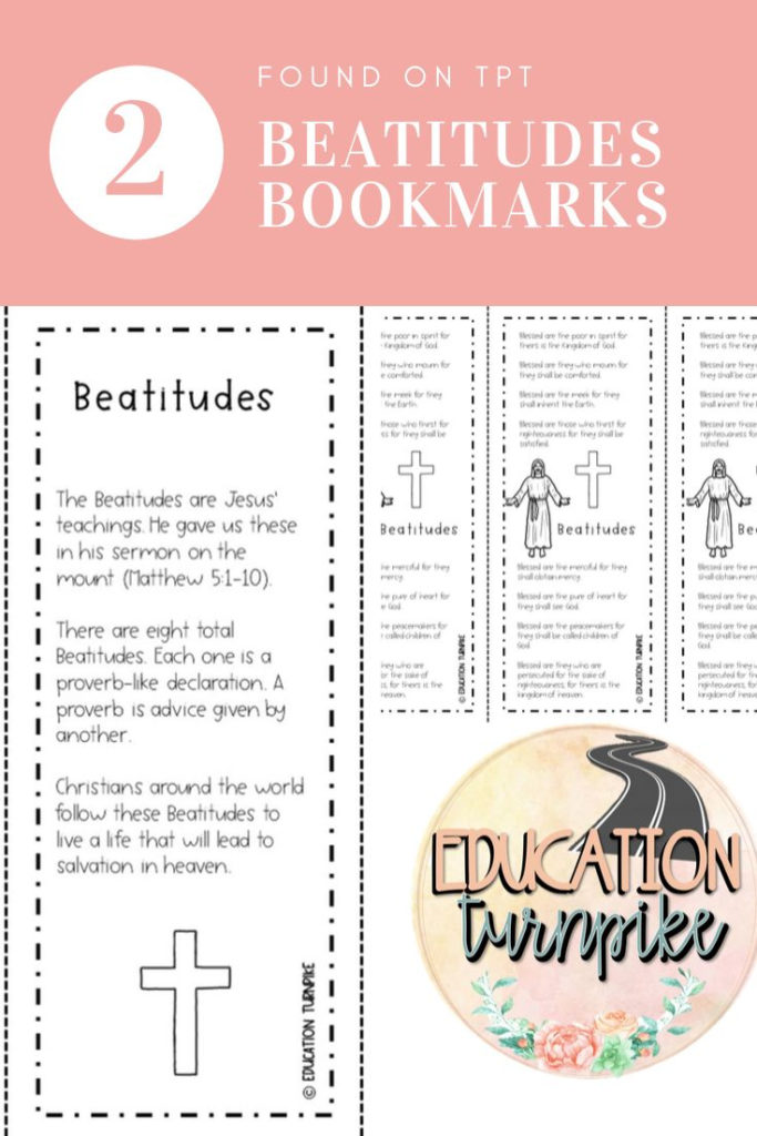 Beatitudes Bookmarks Beatitudes Bookmark Printing Bookmarks | Printable ...