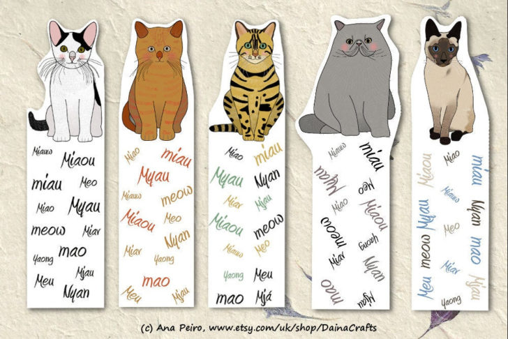 Cute Printable Bookmarks Cat Bookmarks Printable Cats | Printable Bookmarks