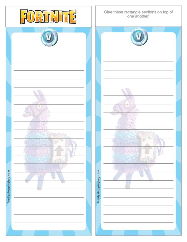 Free Printable Fortnite Bookmarks Printable Templates | Printable Bookmarks