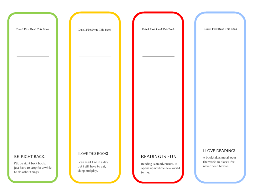 Printable Bookmarks Activity Shelter | Printable Bookmarks